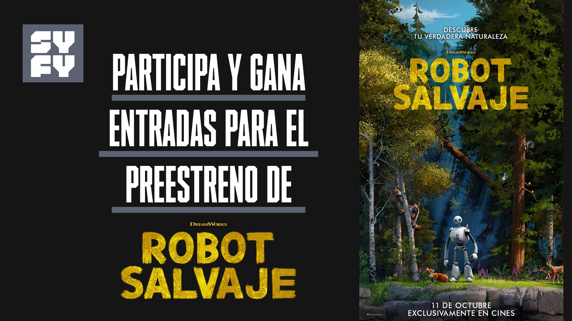 ¿QUIERES CONSEGUIR ENTRADAS PARA EL PREESTRENO DE ‘ROBOT SALVAJE ...